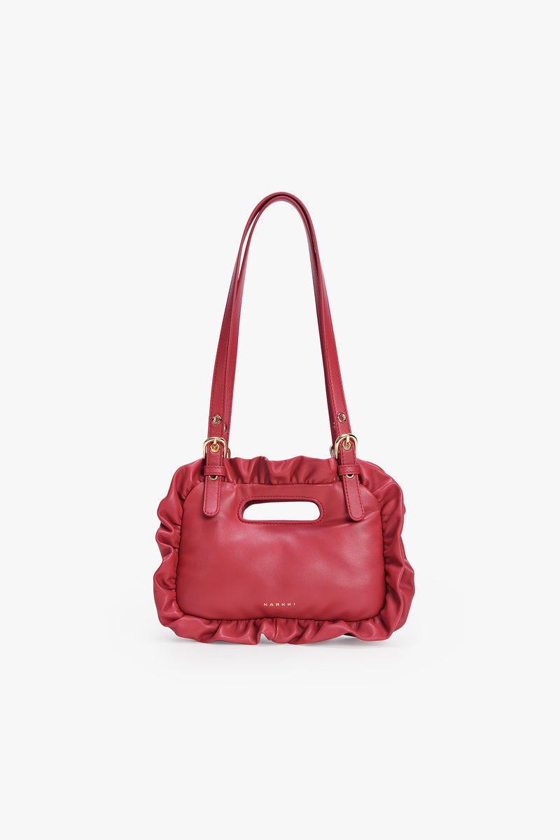 Mini Pillow Soft Cloud Leather Shoulder Bag -Red – KARKKI